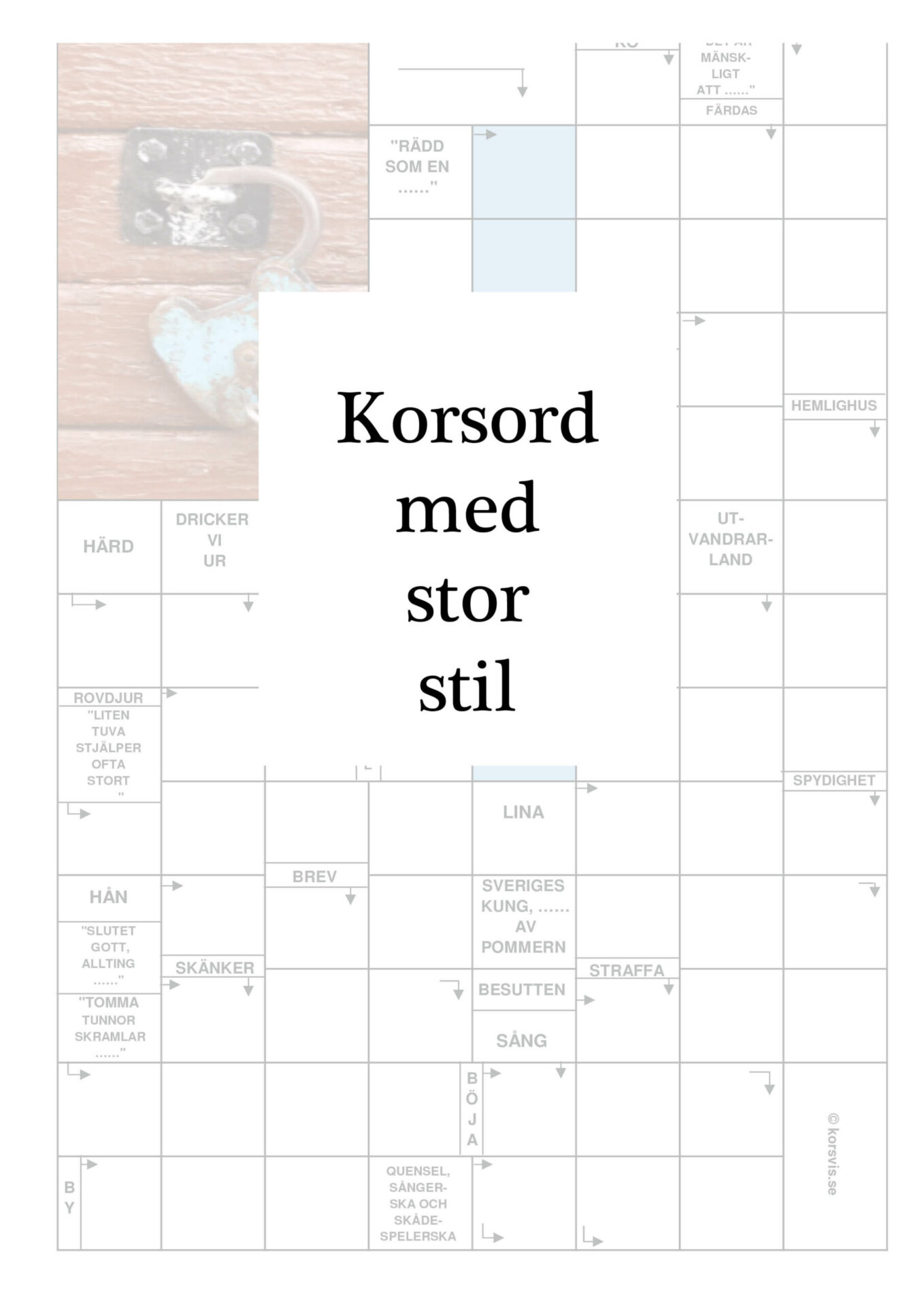Korsord med stor stil – Aktiviteter För Hjärnan